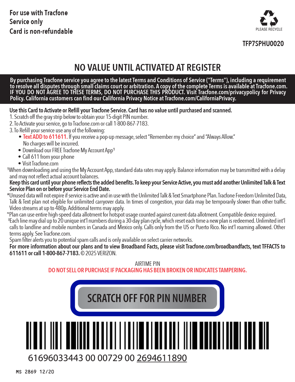 Use a Plan PIN - Tracfone